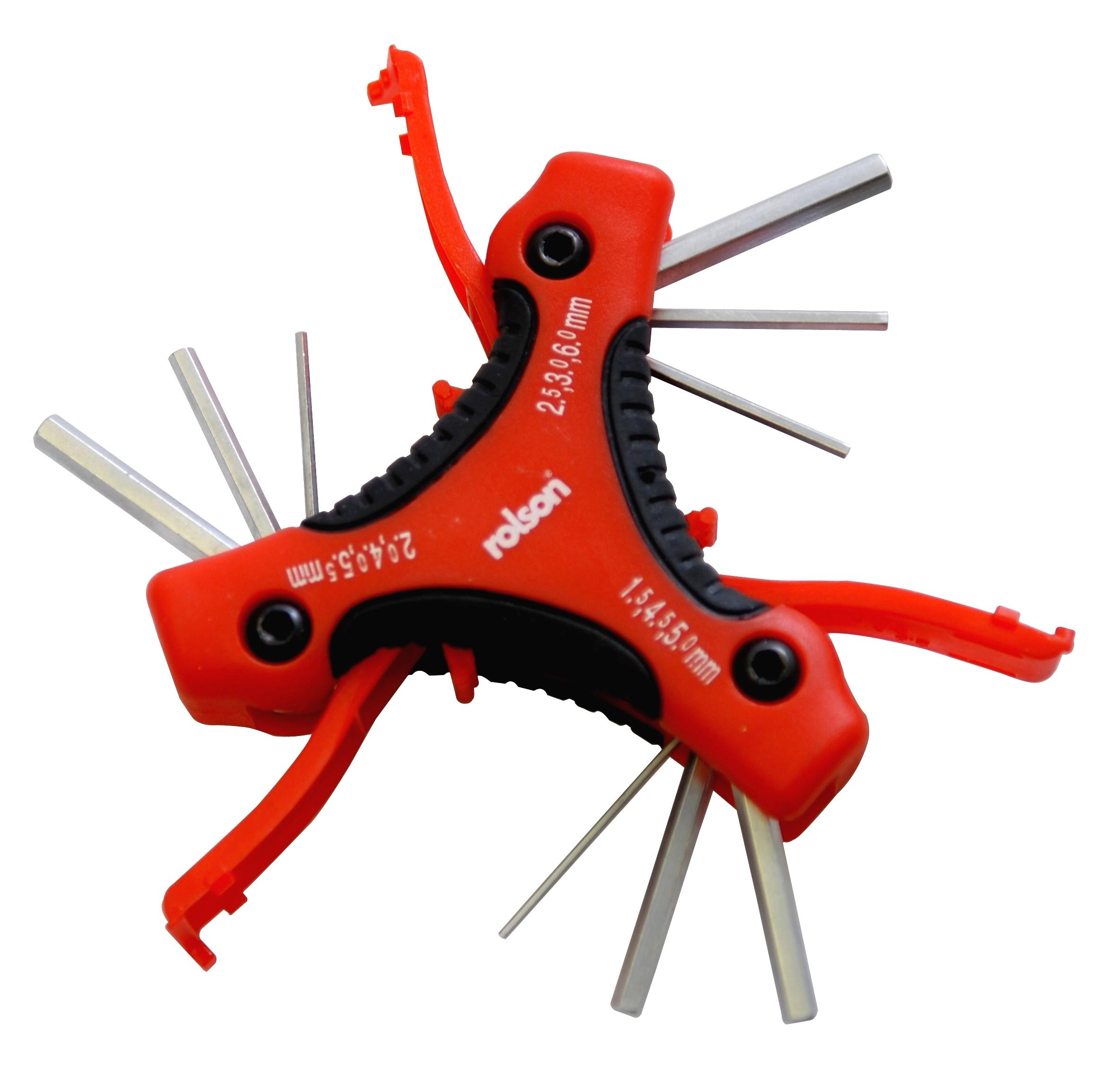 Rolson Folding Triangle Hex Key Set | Halfords IE