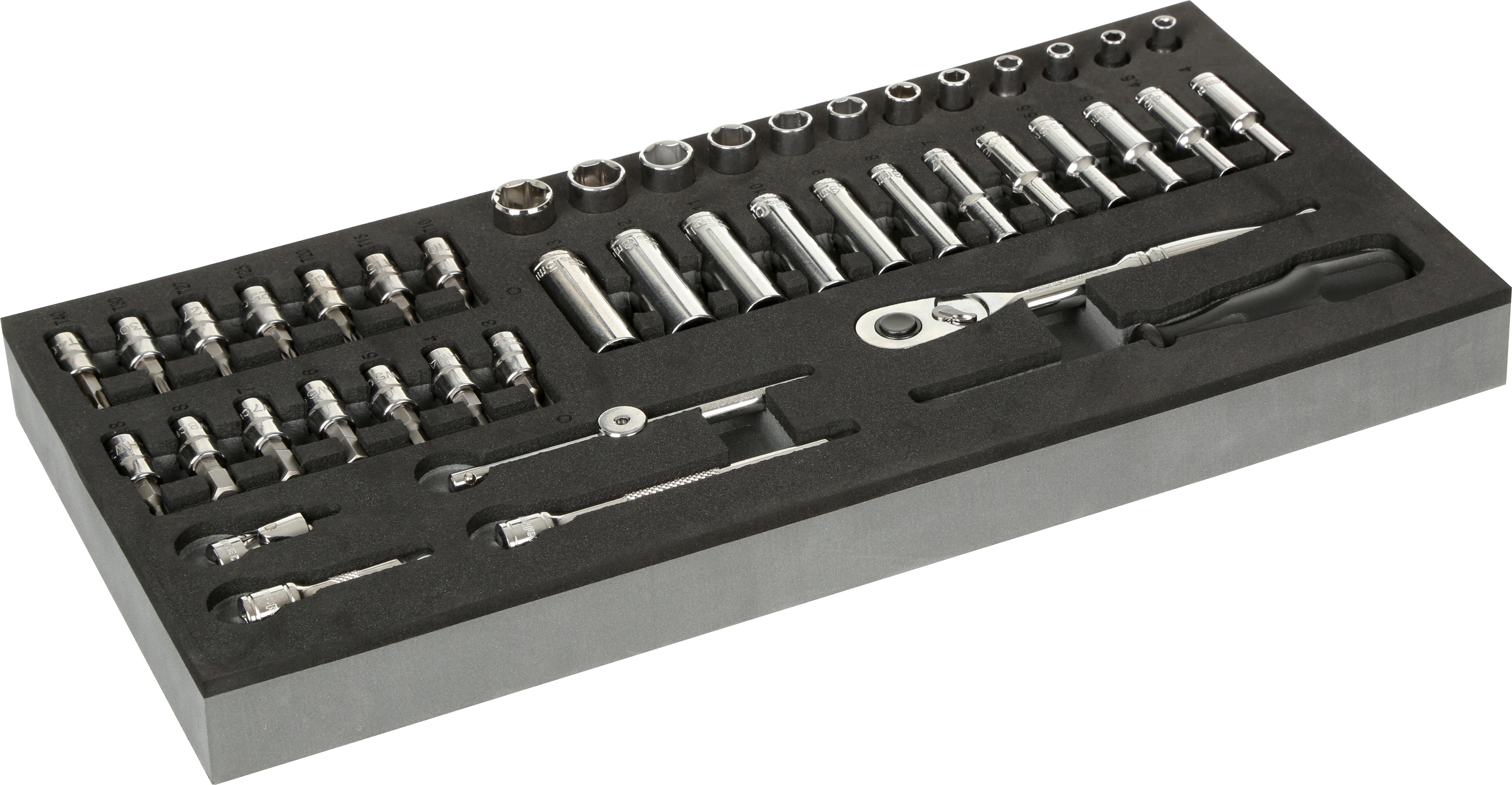 Halfords Advanced 44 Piece 1/4" Socket Set Modular Tray | Halfords IE