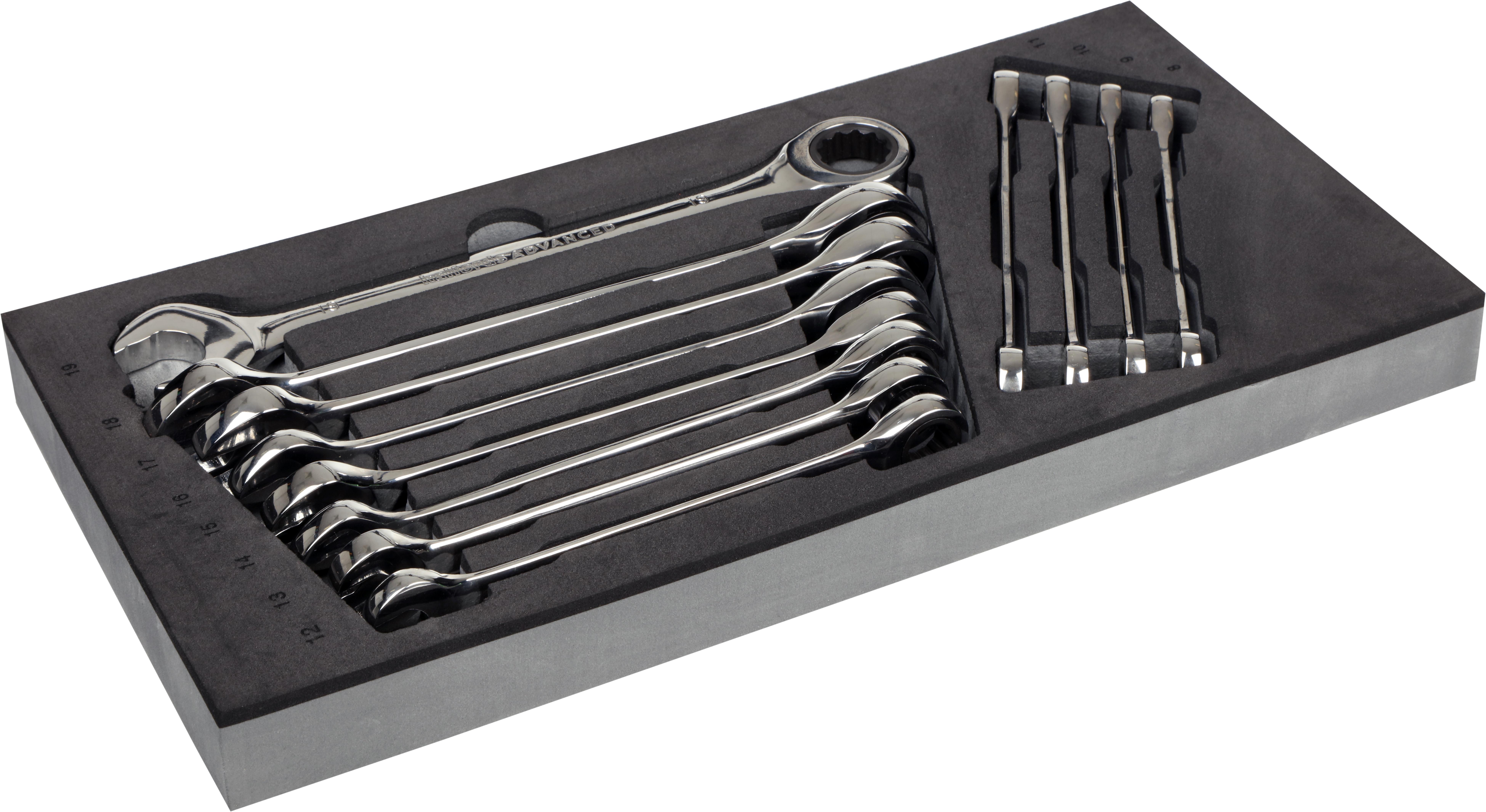 Halfords Advanced 12 Piece Ratchet Spanner Set Modular Tray | Halfords IE