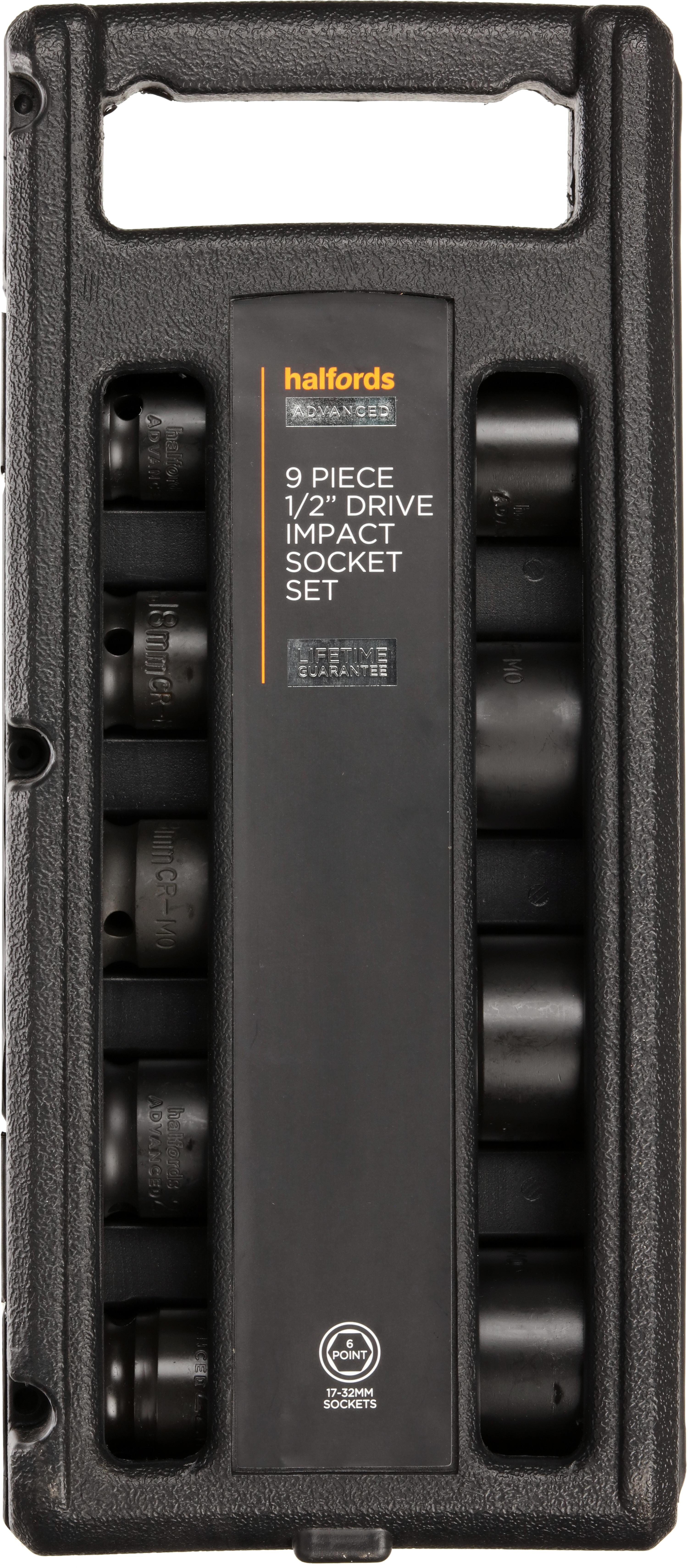 Halfords Advanced 9 Piece 1/2” Drive Impact Socket Rail Set | Halfords IE