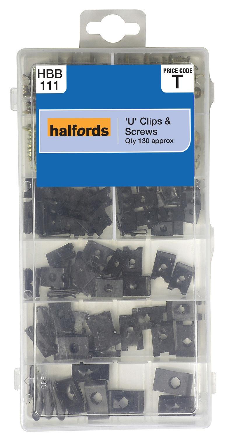 Halfords Assorted U Clips & Screws | Halfords IE